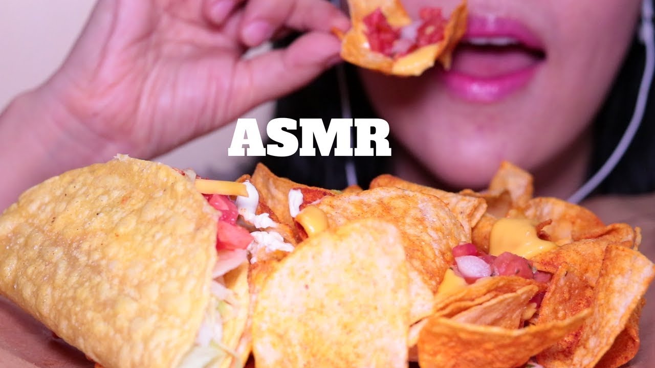 *NO TALKING TACO BELL NACHOS TACO ASMR EATING SOUNDS モクバン MUKBANG - YouTube