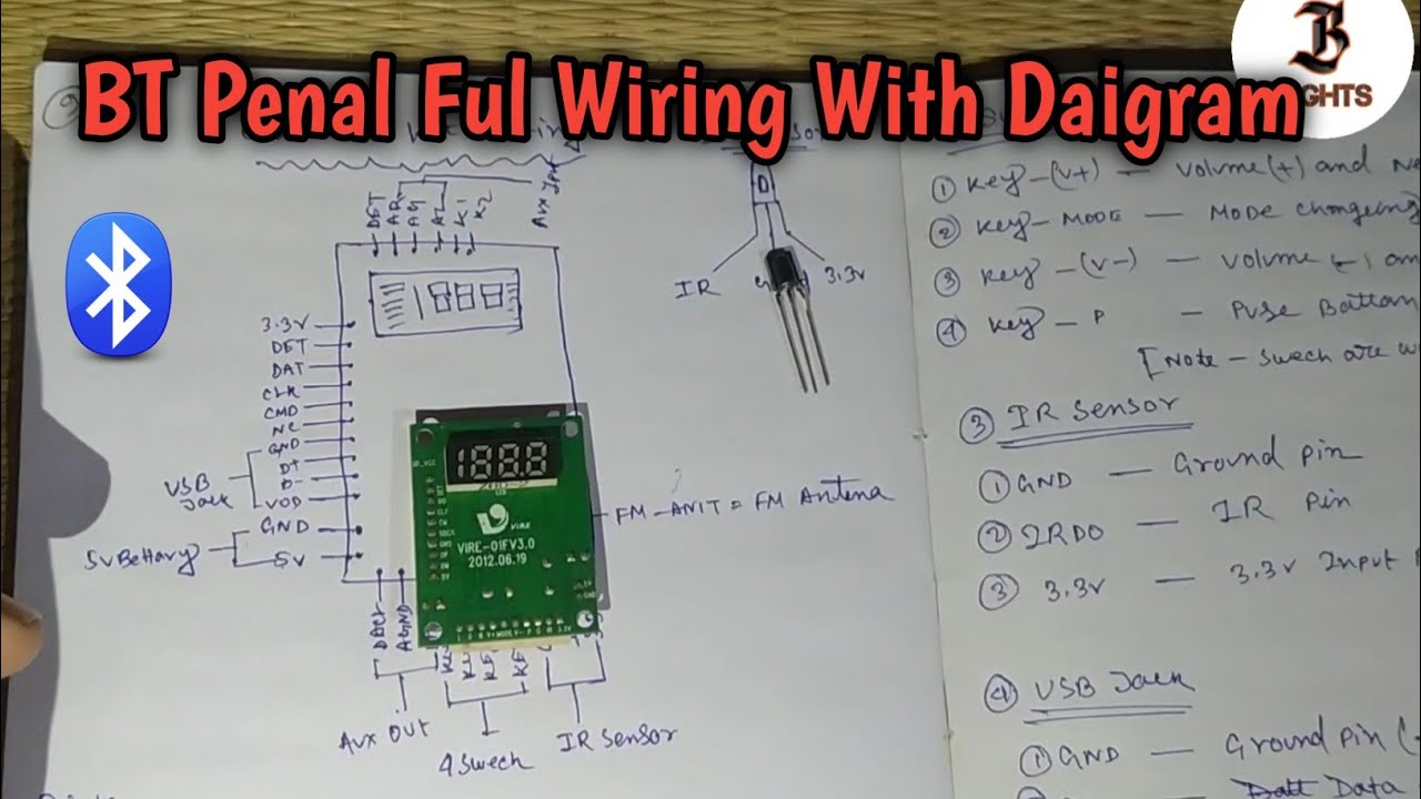 BT pannel | Bluetooth panel full wiring | with diagram | Bluetooth 😍😍 ...