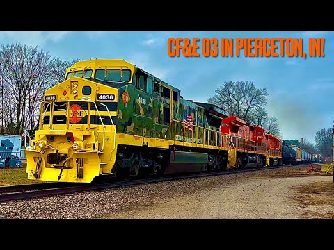 CF&E 4036 (Veterans) Leading CFE 03 Through Pierceton, IN! 12-26-24 ...