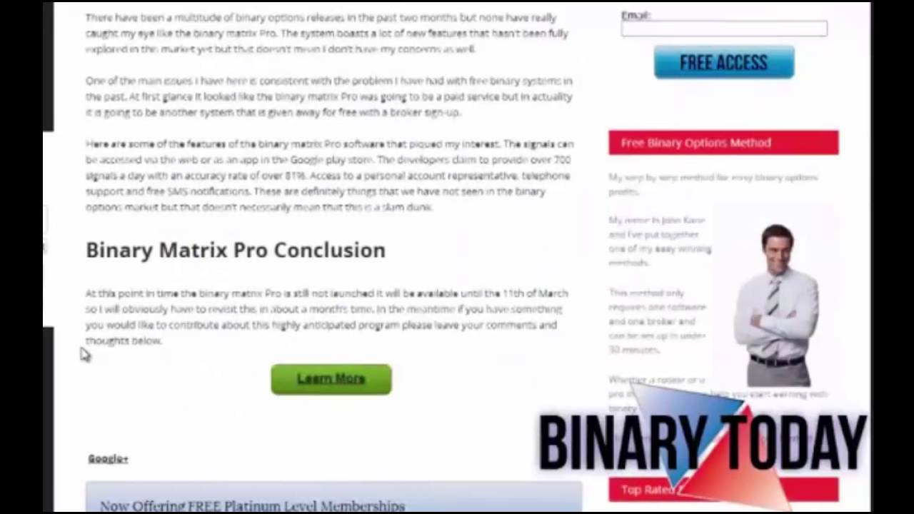 Binary Matrix Pro Review & Honest information - YouTube