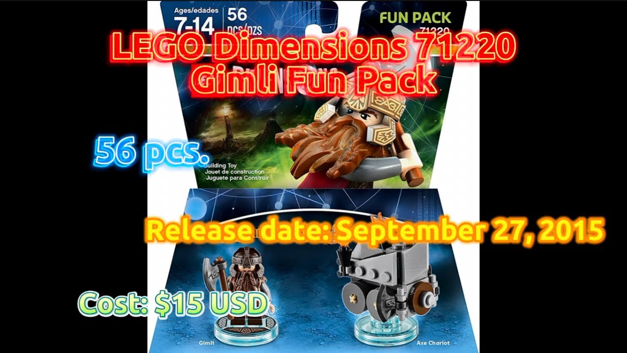 LEGO Speed Build - 71220: LEGO Dimensions - Gimli Fun Pack (Complete ...