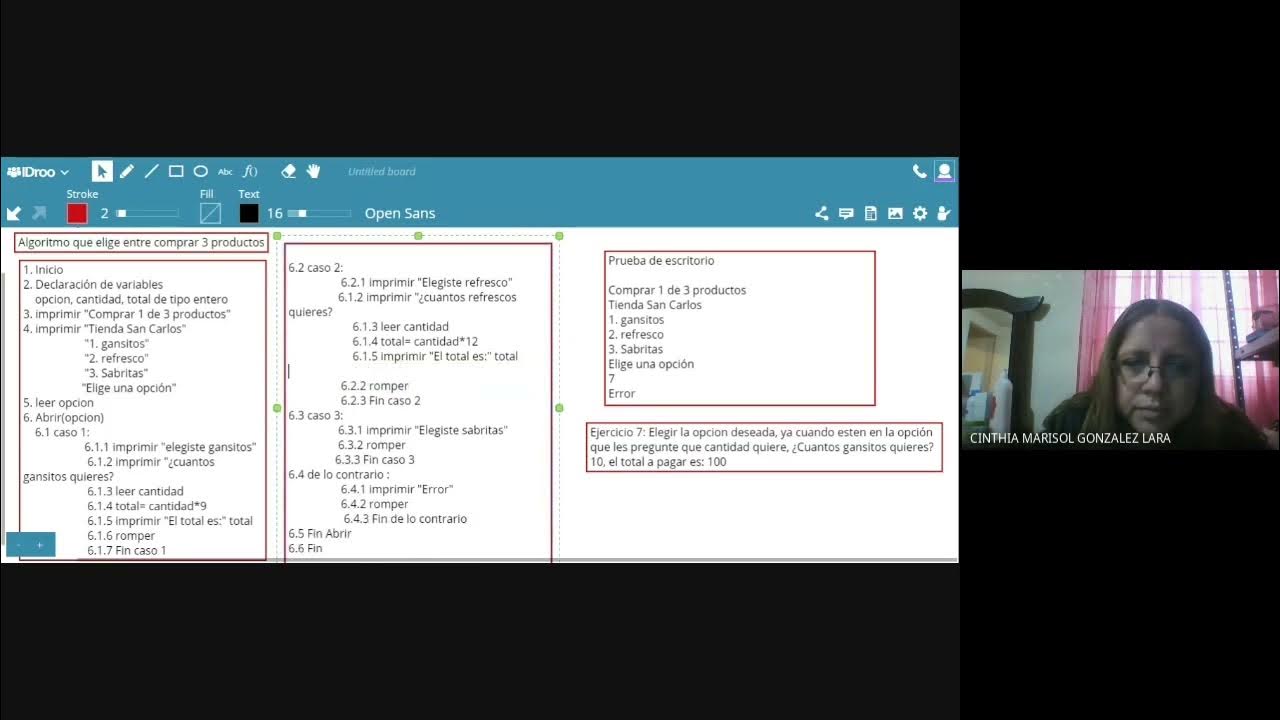 Clase Muestra de Lógica y Programación estructurada, análisis de un ...