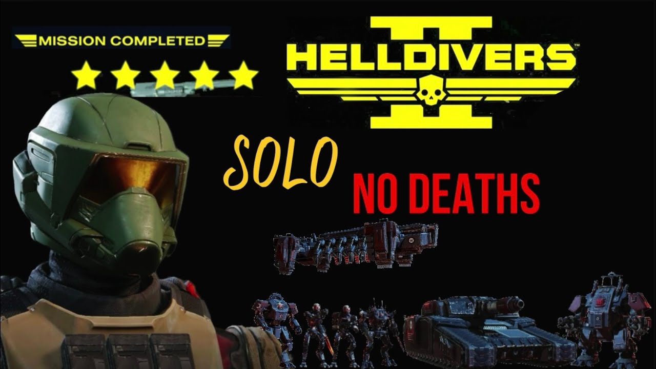 SOLO No Deaths Helldive Difficulty - Automaton 'Sabotage Air Base' Mission (HellDivers 2) - YouTube