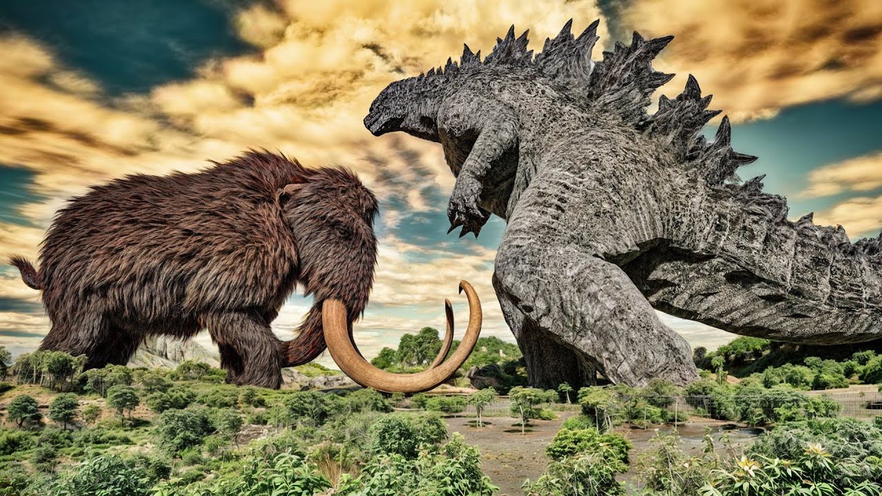 Humongous Mammoth Bows Down to Godzilla - YouTube