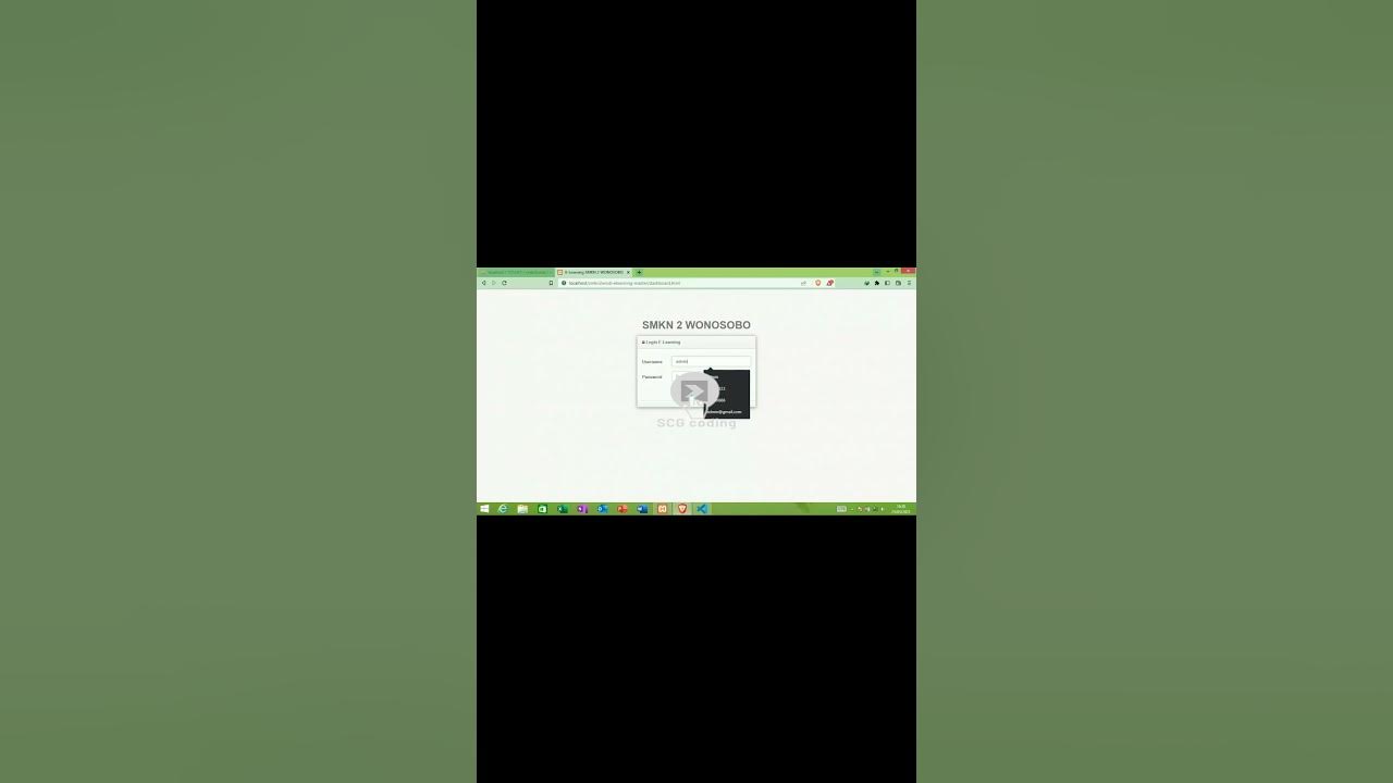 Aplikasi sistem informasi elearning berbasis web free part 2 #shorts - YouTube