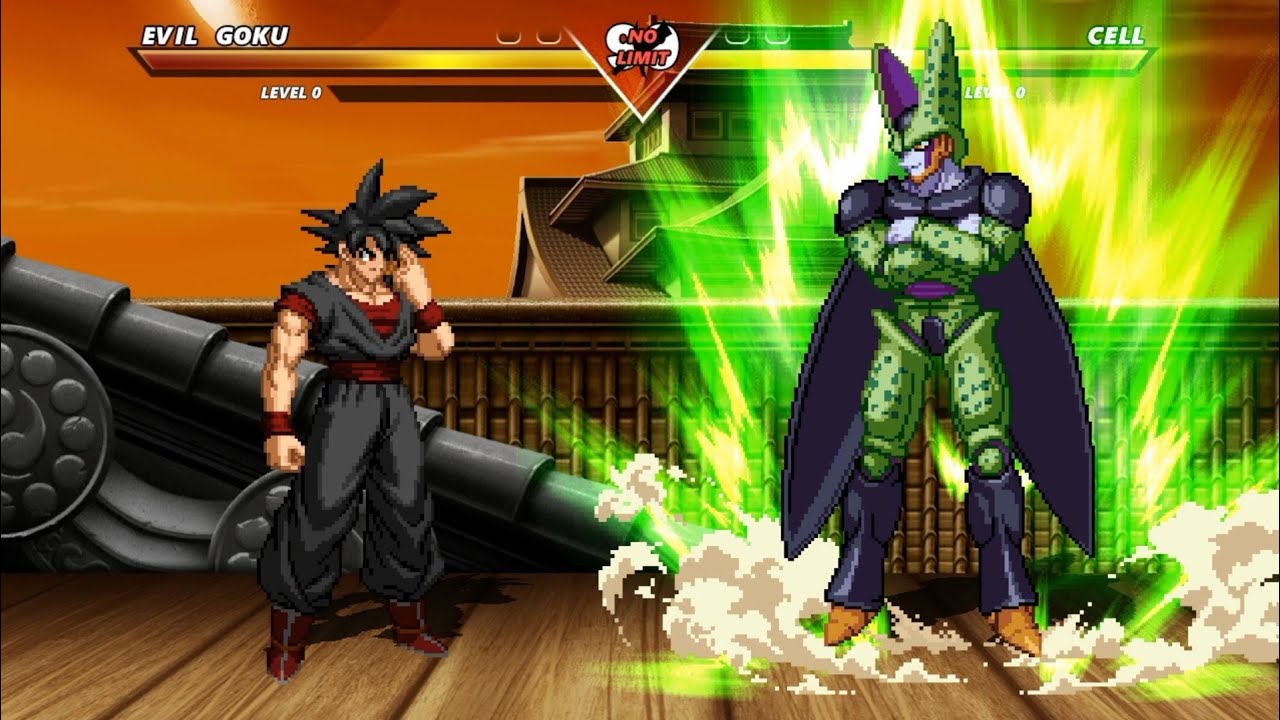 EVIL GOKU vs PERFECT CELL - High Level Awesome Fight! - YouTube