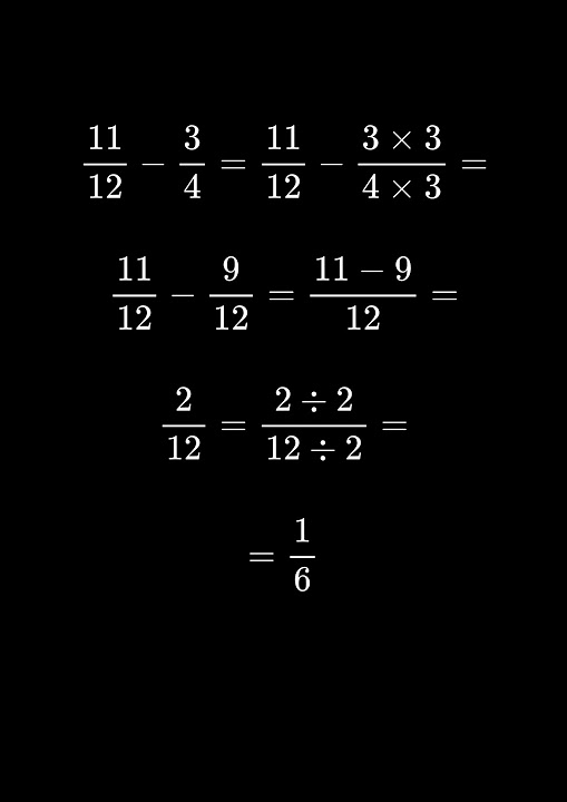 Arithmetic Operations Adding and Subtracting Fractions - YouTube