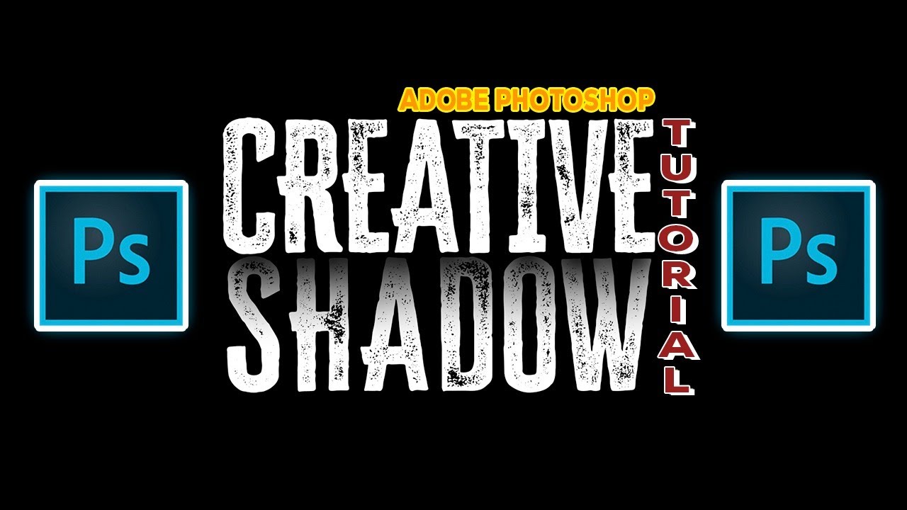 Create Creative Shadow Text Adobe photoshop... - YouTube