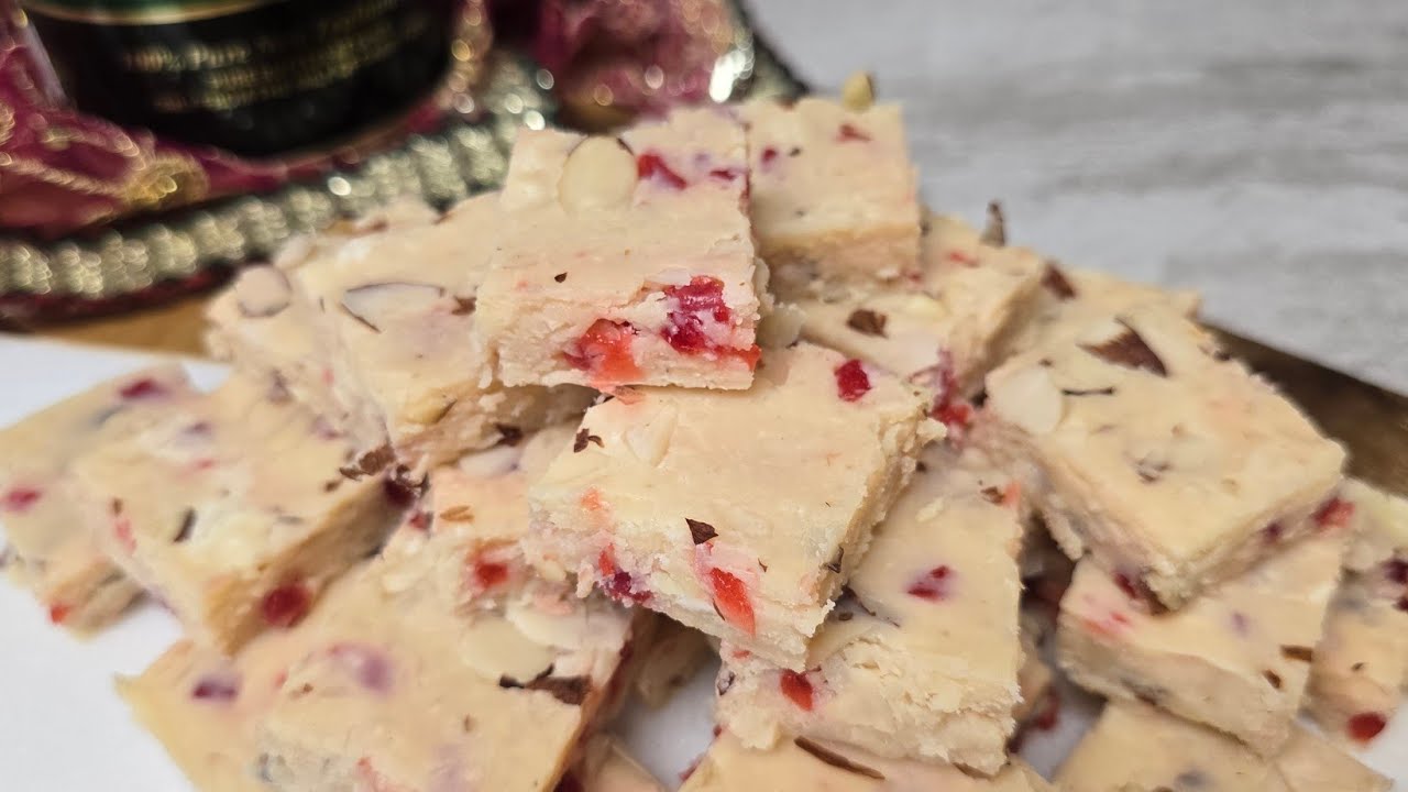 Fruit and Nut Barfi with Anchor Cow Brand Ghee ( Barfi × Fudge) - YouTube