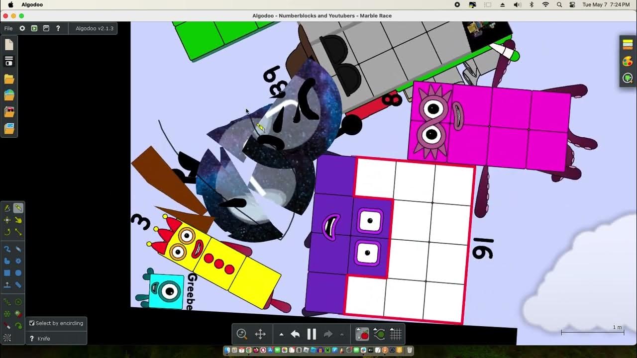 Numberblocks Algodoo 11a - Marble Race - YouTube