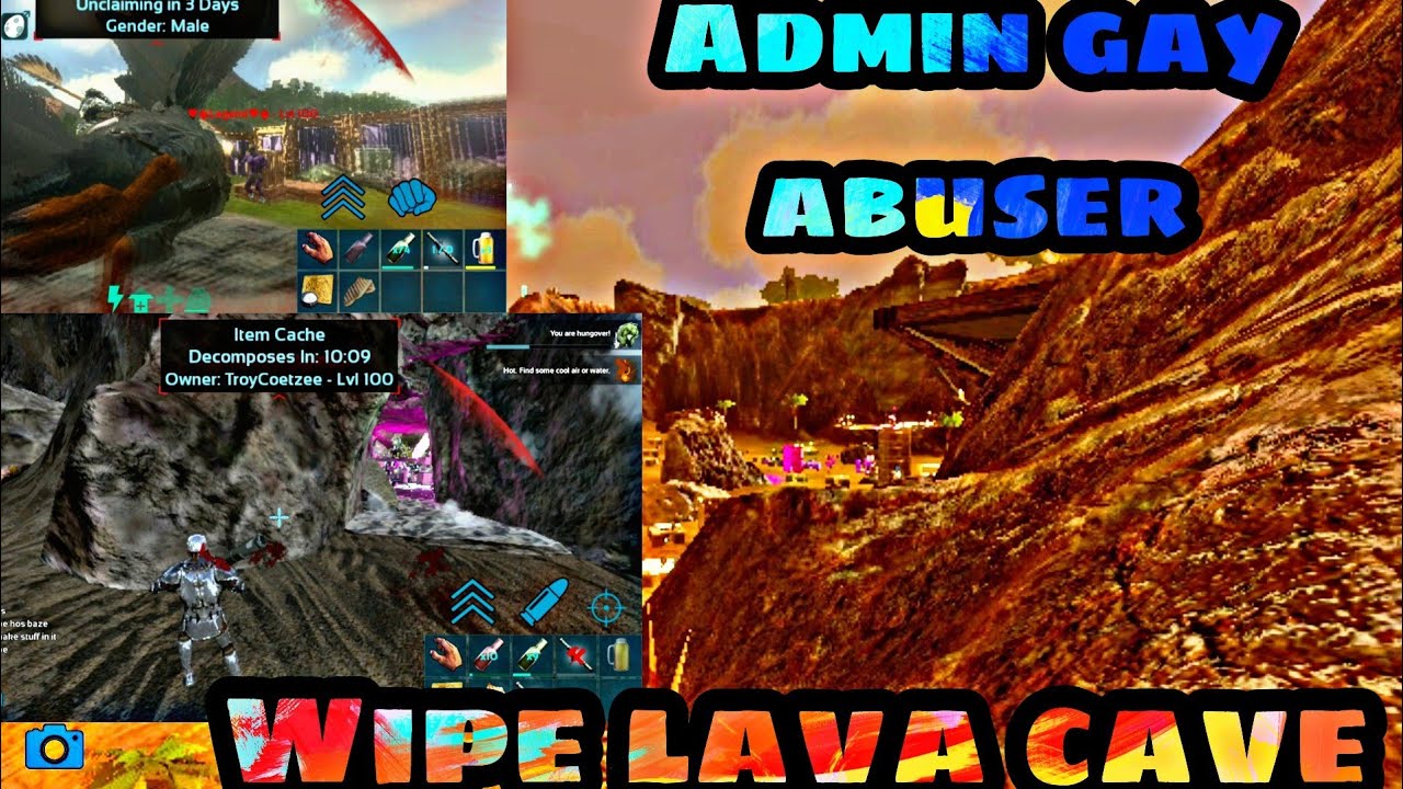 [ ARK MOBILE ] PVP WIPE LAVA CAVE BASE AND ICE BASE - YouTube