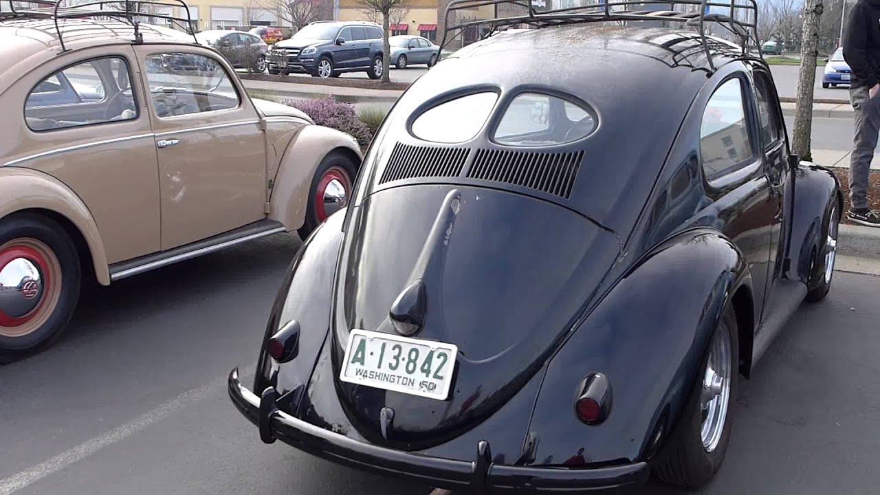 Split Window VW Bugs @ Cars and Coffee PDX Valntines Day 2015 - YouTube