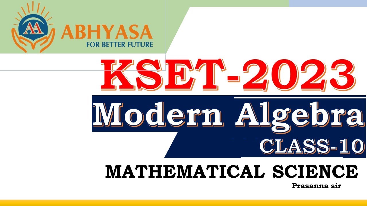 MODERN ALGEBRA CLASS-10 - YouTube