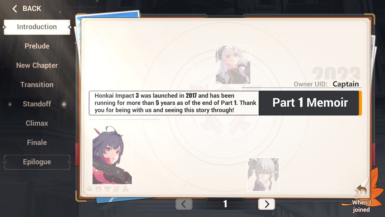 Honkai Impact - Chapter 35 (XXXV) - Part 1 Memoir (WARNING: Avoid if ...