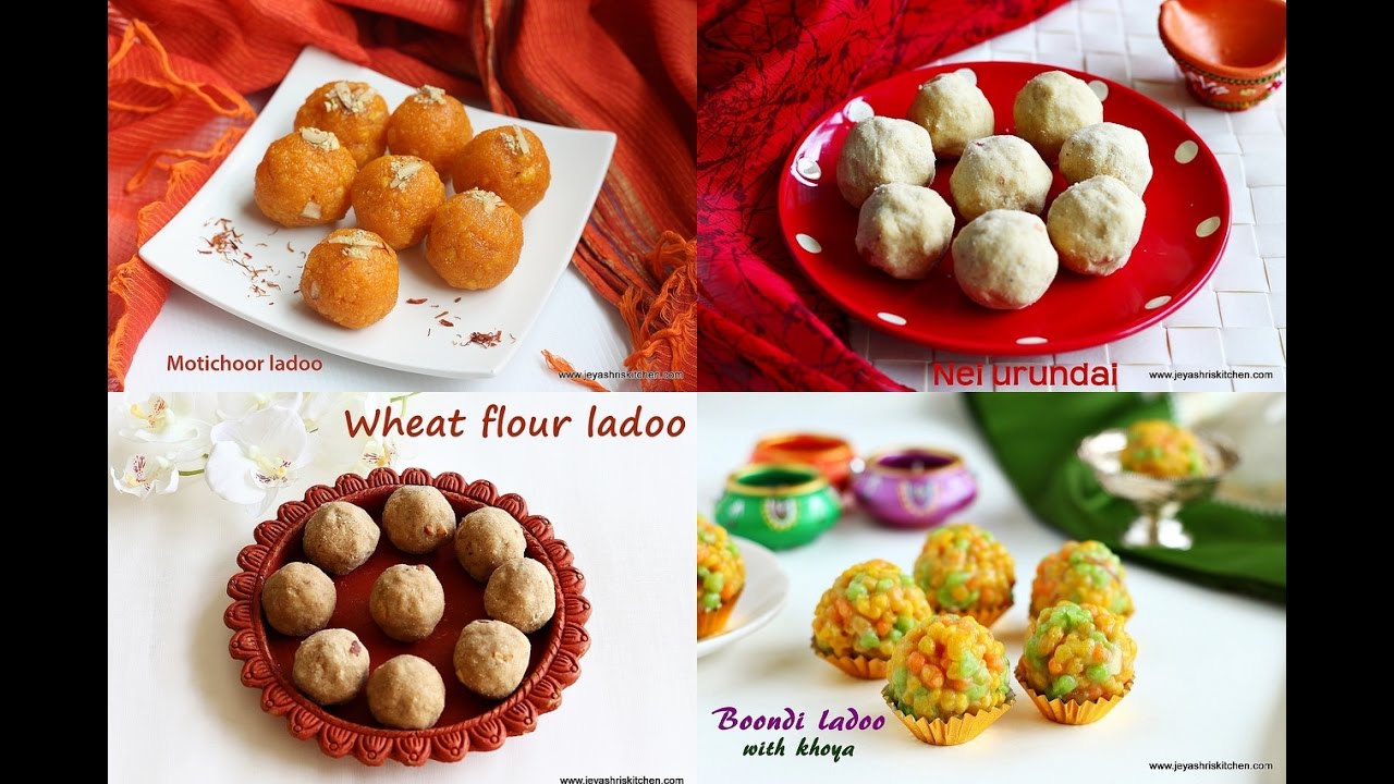 12 easy ladoo recipes - Diwali sweets - YouTube