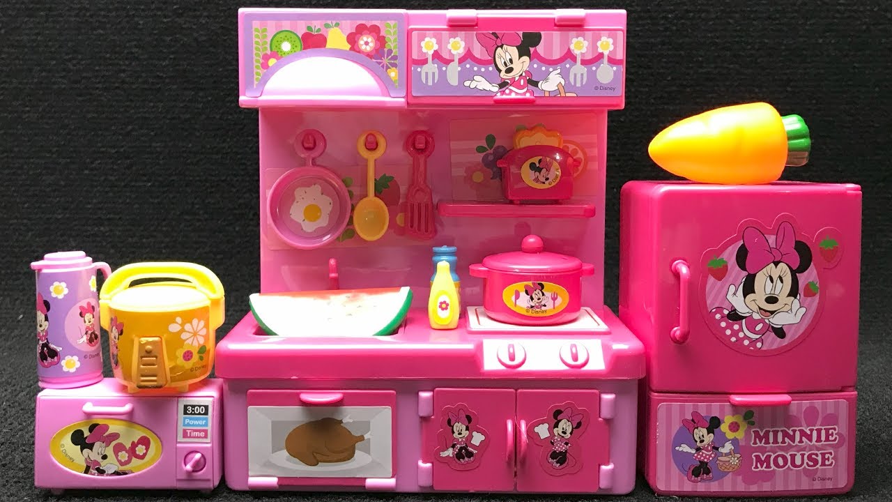 Disney Minnie Mouse Mini Kitchen Playset Satisfying with Unboxing ...