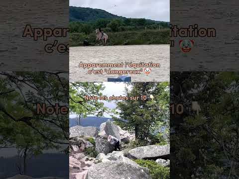 C’est quoi le plus dangereux : la chute à cheval ou de s’écraser sur un rocher ? 🤪 #humour #chute