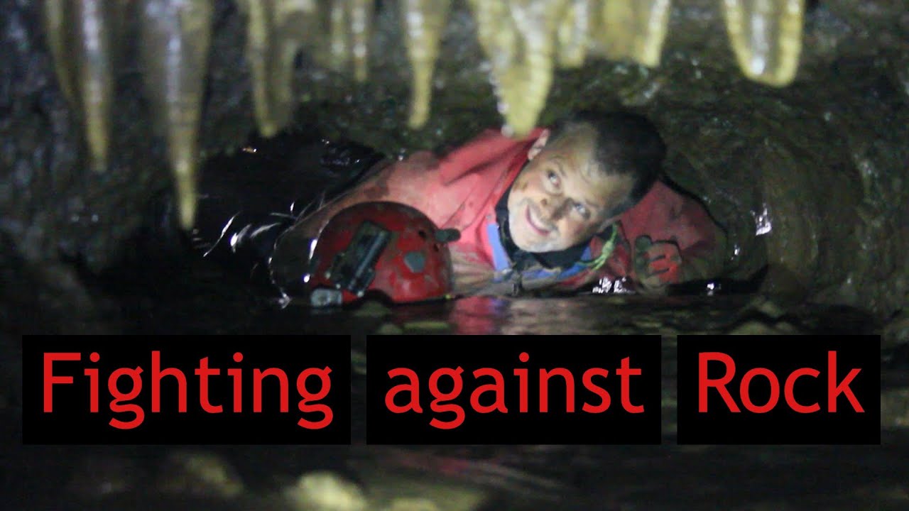 Caver Gets Stuck in Tube - YouTube