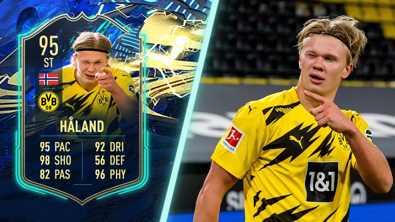 95 TOTS ERLING HAALAND PLAYER REVIEW! FIFA 21 - YouTube