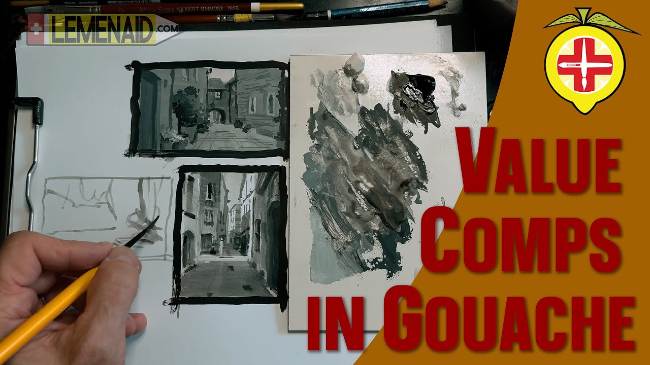 Value Studies In Gouache - YouTube