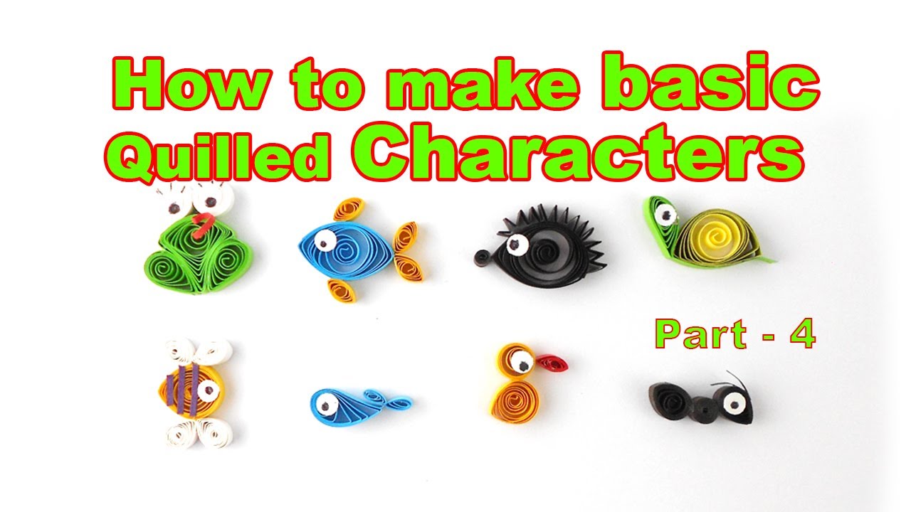 How to make basic quilled characters Duck n porcupine part - 4 - YouTube