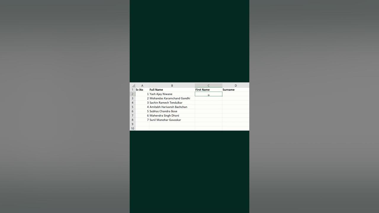 Flash Fill In Excel Msexcel Excel Flashfill Youtube