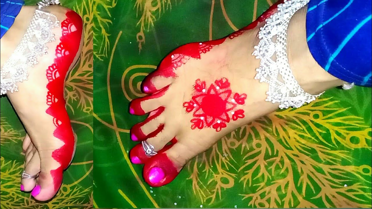 Dulhan jesa Alta mahavar design apne paw me banaye🌹new alta mahavar ...