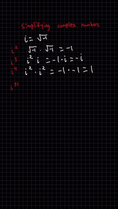 Simplifying complex numbers #complexnumbers - YouTube