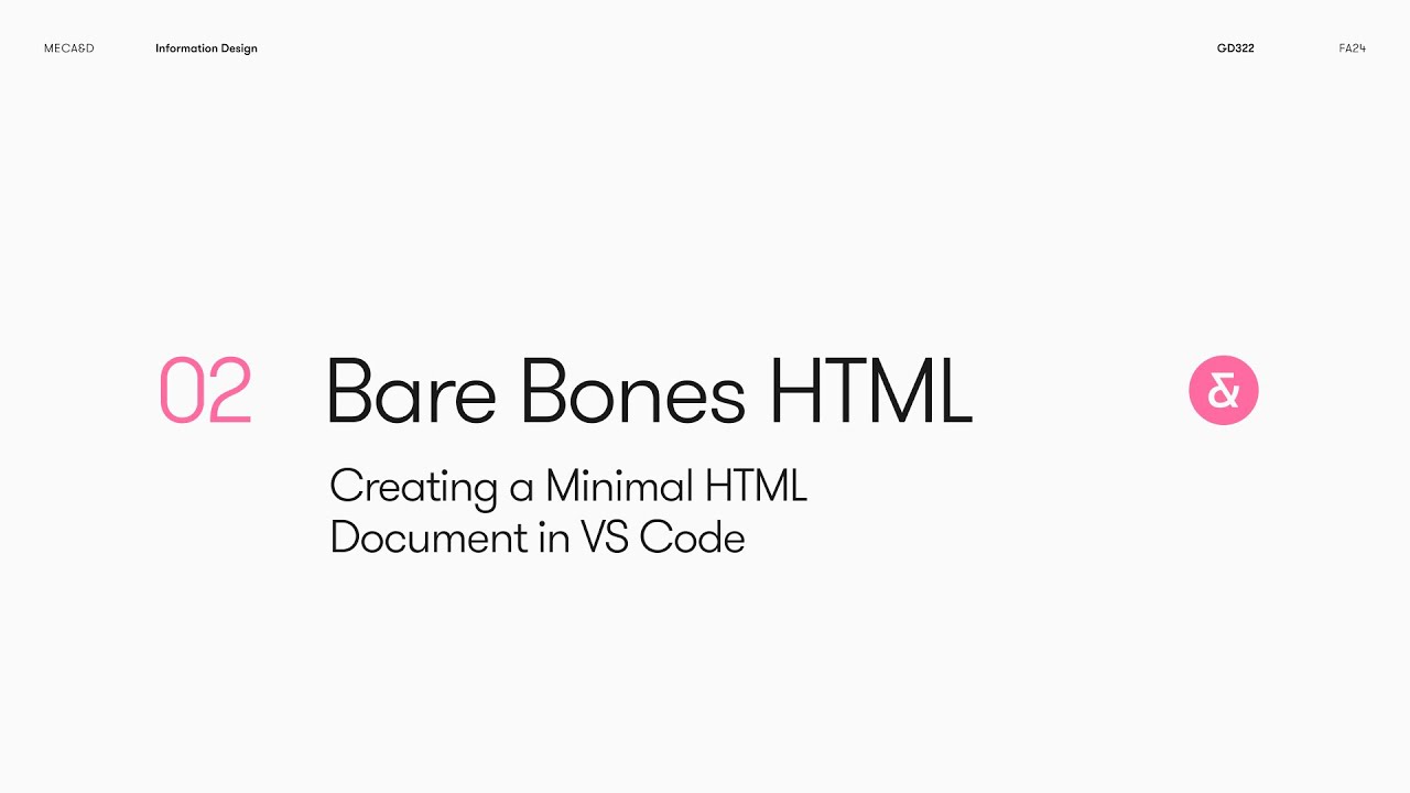 02 — Creating a Minimal HTML Document in VS Code - YouTube