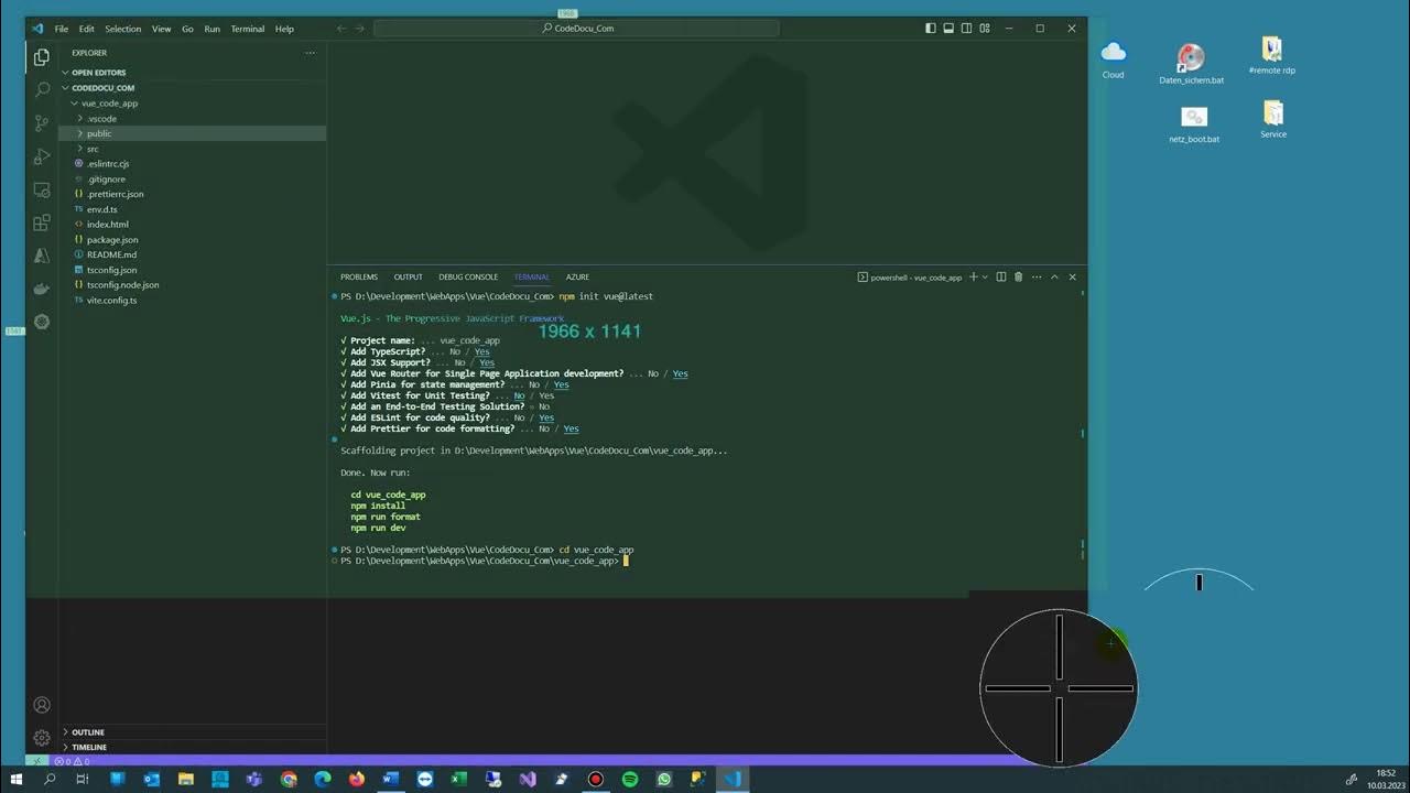 Vue: Start Create your First Vue.Js Application from Template - YouTube
