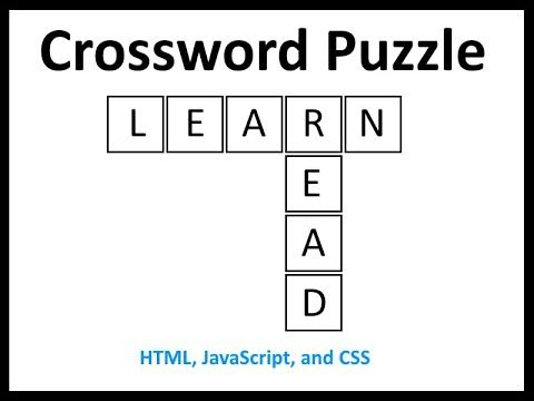 Making A Crossword Puzzle With HTML, JS, And CSS - YouTube