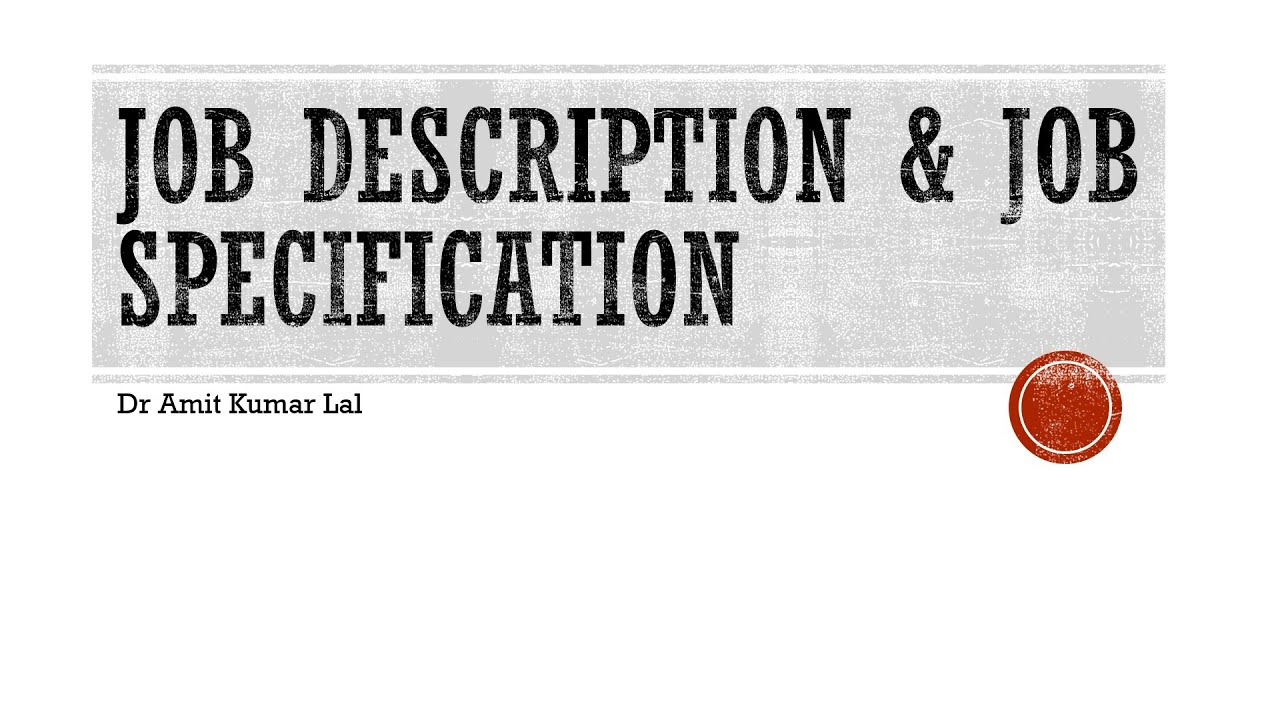 Job Description Vs Job Specification YouTube job-description-vs-job-specification-youtube