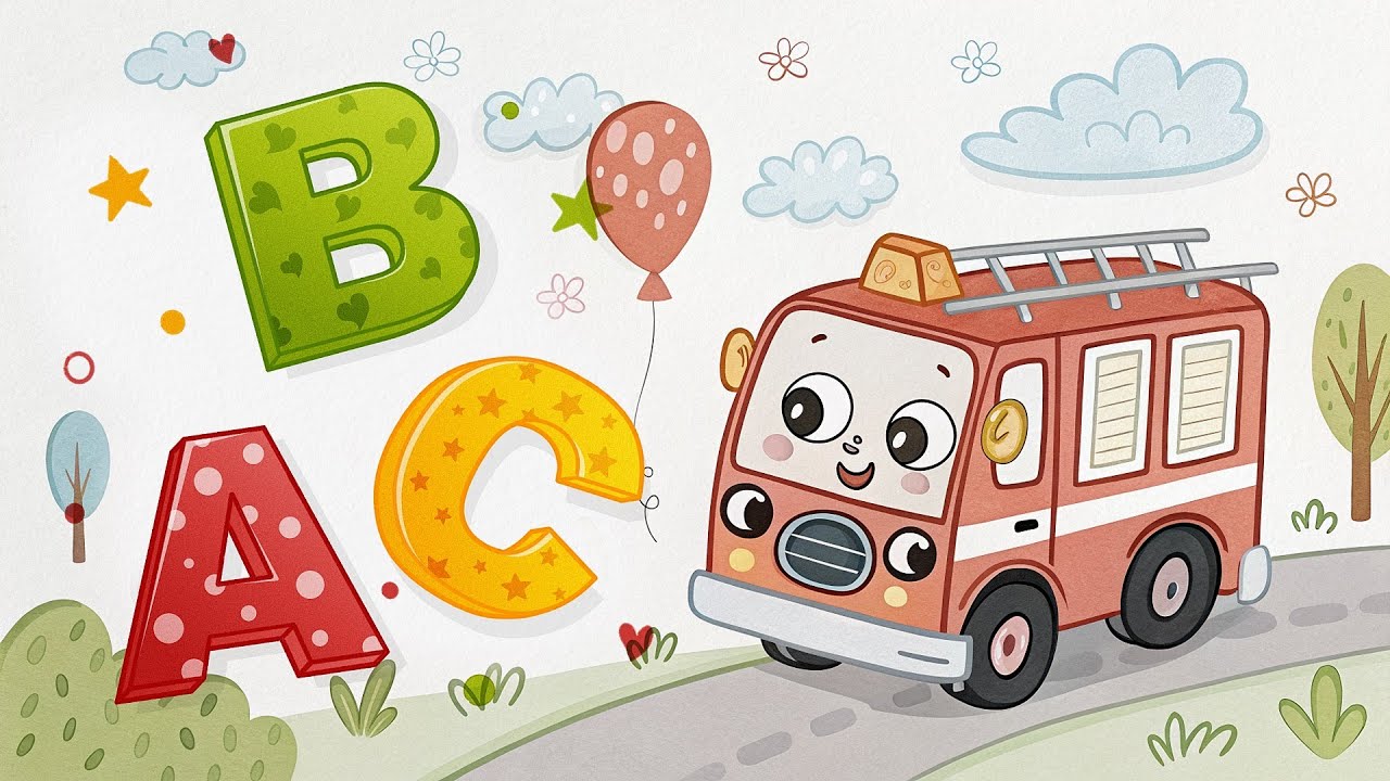 🚒 F is for Fire Truck 🚒 | ABC Song for Kids | Bubble ABC 🫧 - YouTube