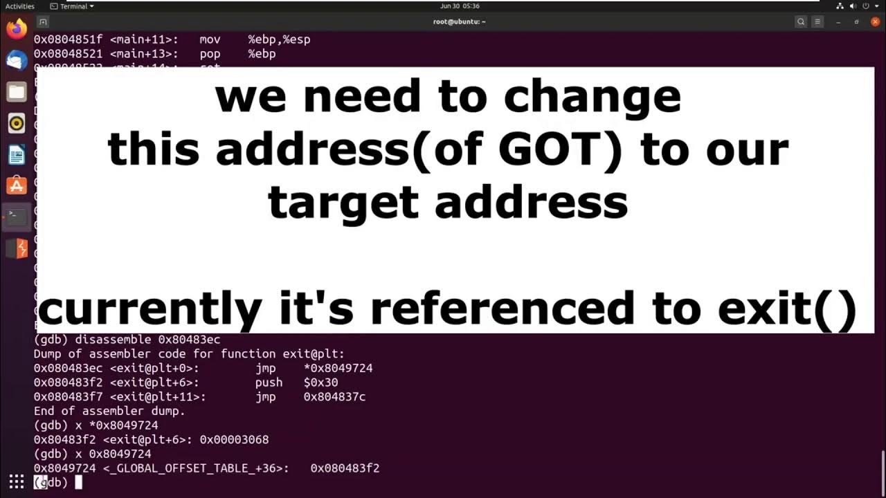 Overwriting Global Offset Table GOT & Procedure Linkage Table PLT | Binary Exploitation - YouTube