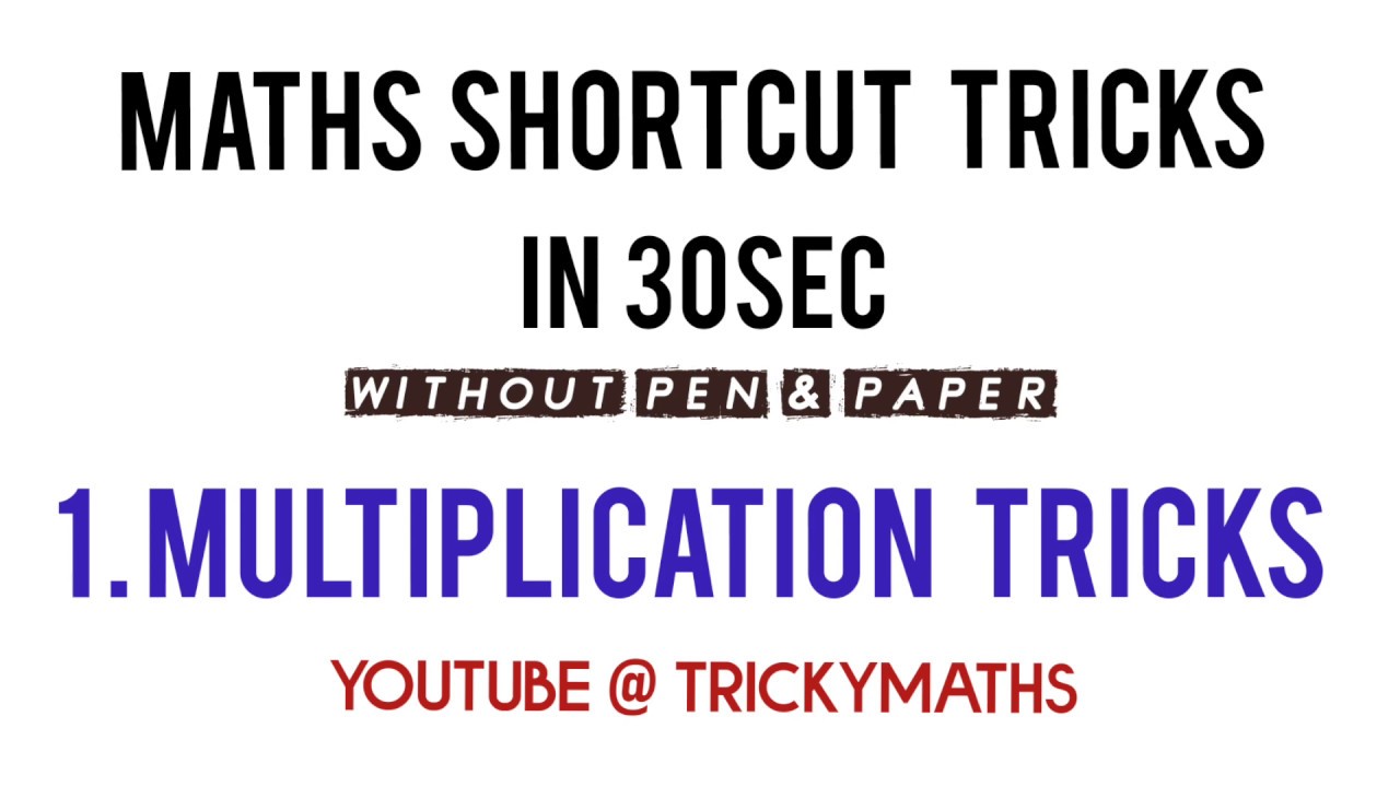 Aptitude tricks in 30s || Multiplication tricks || Shortcut maths ...