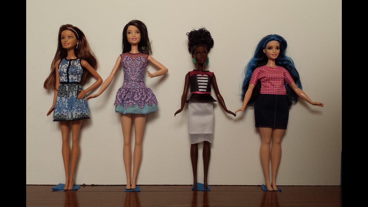 NEW Curvy, Tall, & Petite Barbies - Body Comparison & Clothes Swapping ...