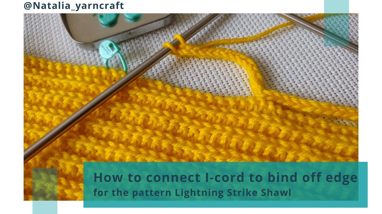 Connecting I-cord to bind-off edge to create loops - YouTube