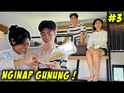 24 JAM NGINAP CABIN DI GUNUNG PART 3 ! MASAK TANPA KOMPOR ? Vlog Liburan CnX