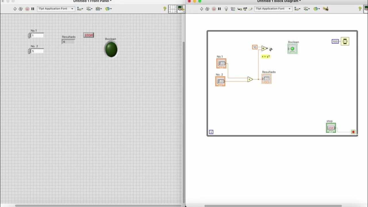 Practicando Labview, Casos, tipos de datos. - YouTube