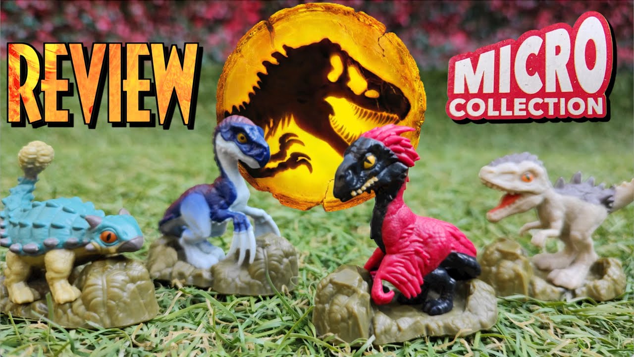 REVIEW Jurassic World MICRO COLLECTION | Therizinosaurus, Pyroraptor ...