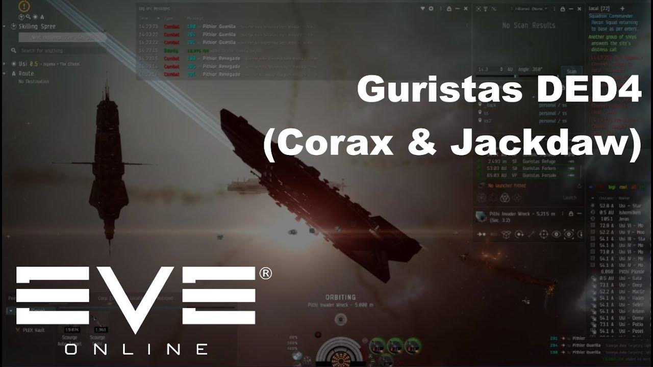 EVE Online | guristas DED4 (Corax & Jackdaw) - YouTube
