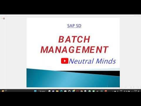 SAP SD Batch Management / Batch Determination process with Configuration - YouTube