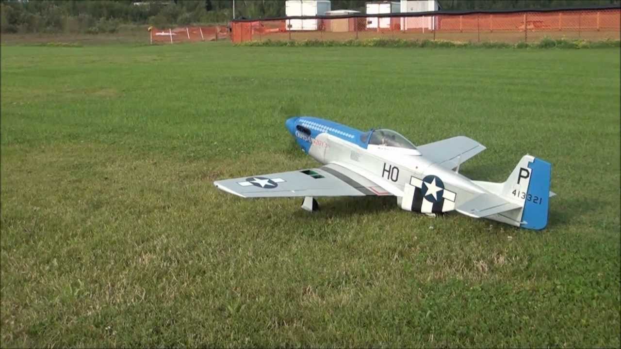 Hanger 9 P-51 blue nose survive 200' crash - YouTube