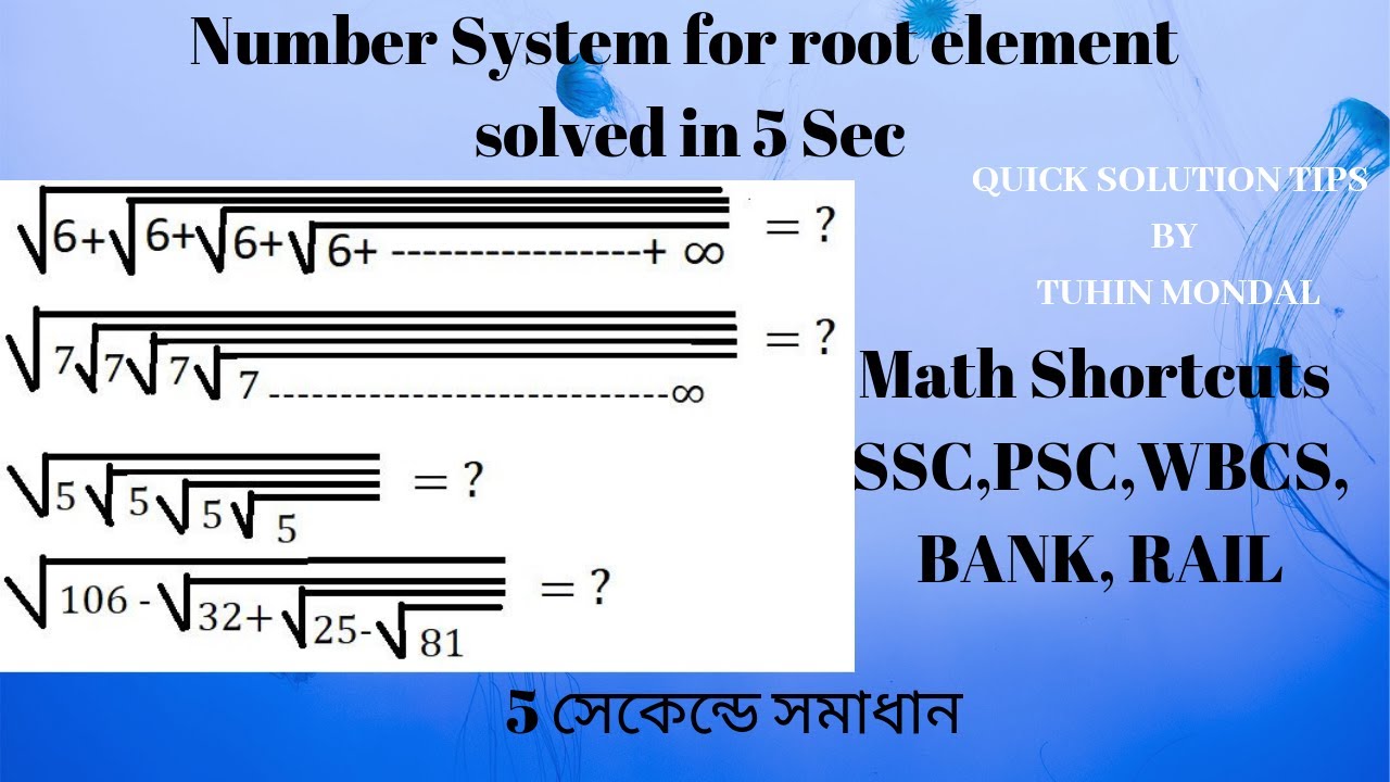 Square root infinite series questions | Number System Problem part 2 ...