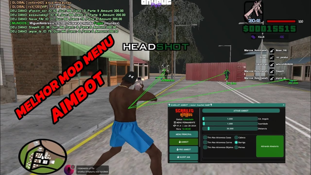 MELHOR MOD MENU AIMBOT PARA SAMP PC GRUDANDO MUITO 😱🔥 - YouTube