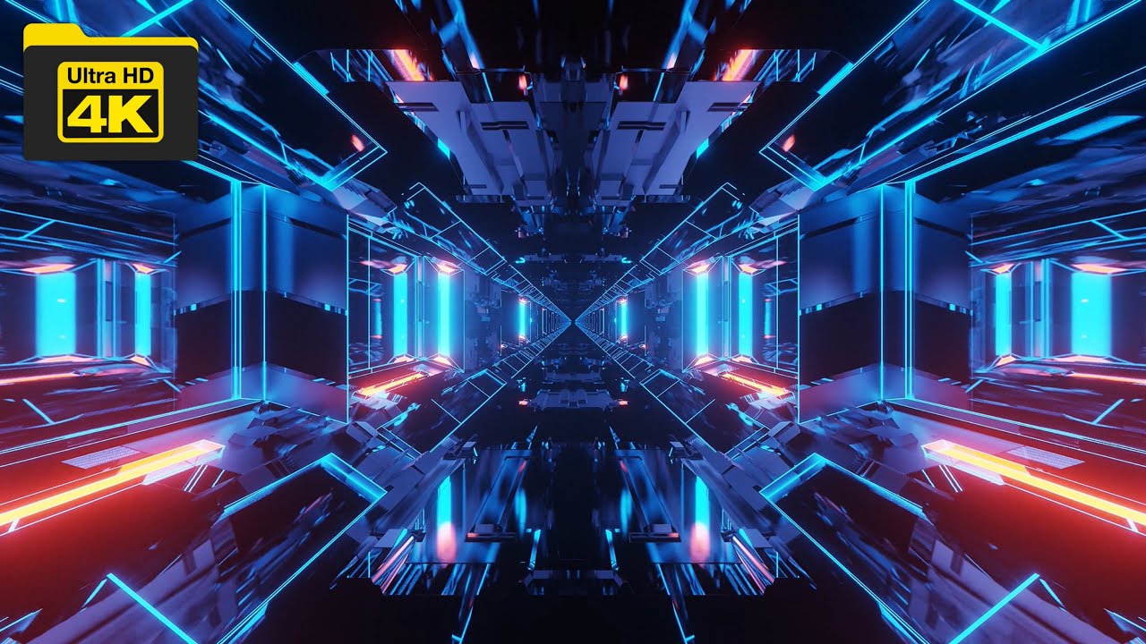 4K Video | Tunnel Sci-Fi Loop | Vj Loop Video | No Copyright Video ...