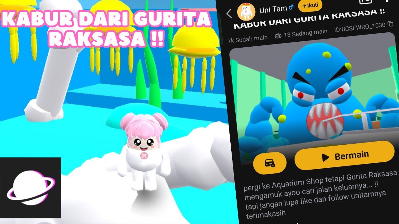 GAMEPLAY || KABUR DARI GURITA RAKSASA !! || Uni_Craft your world - YouTube