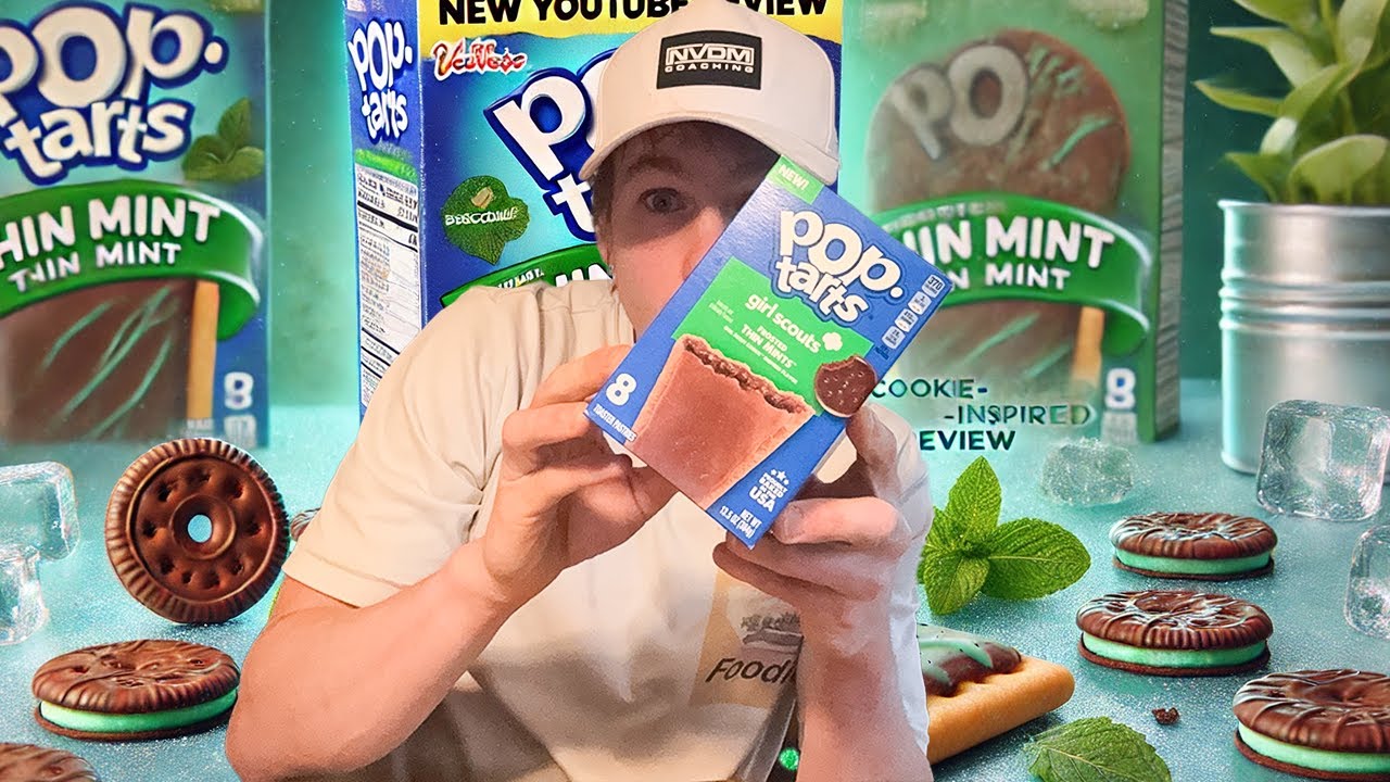 🍫🌿 NEW Girl Scouts® Frosted Thin Mints Pop-Tarts Review! Breakfast ...