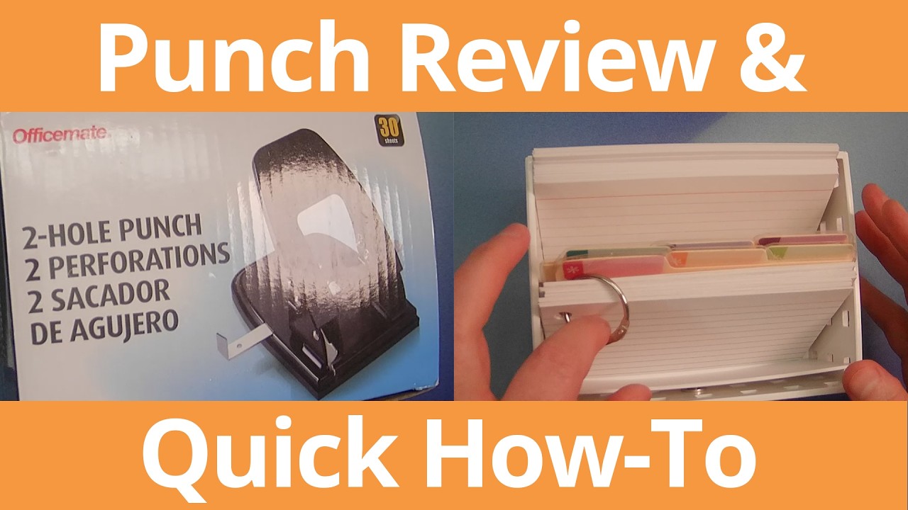 Heavy Duty Hole Punch for Index Cards and How to Create Index Card ...