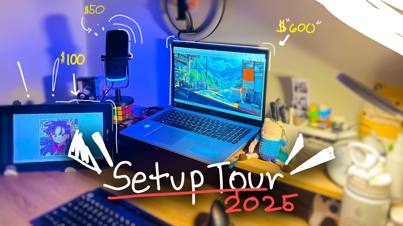 BUDGET GAMING SETUP TOUR 2025!! | WHAT 800 SUBSCRIBERS LOOK LIKE ...